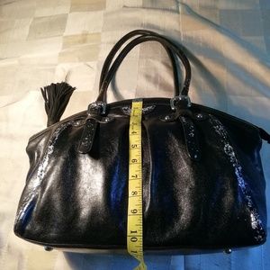 Danier | Bags | Danier Genuine Leather Black Satchel Shoulder Bag ...